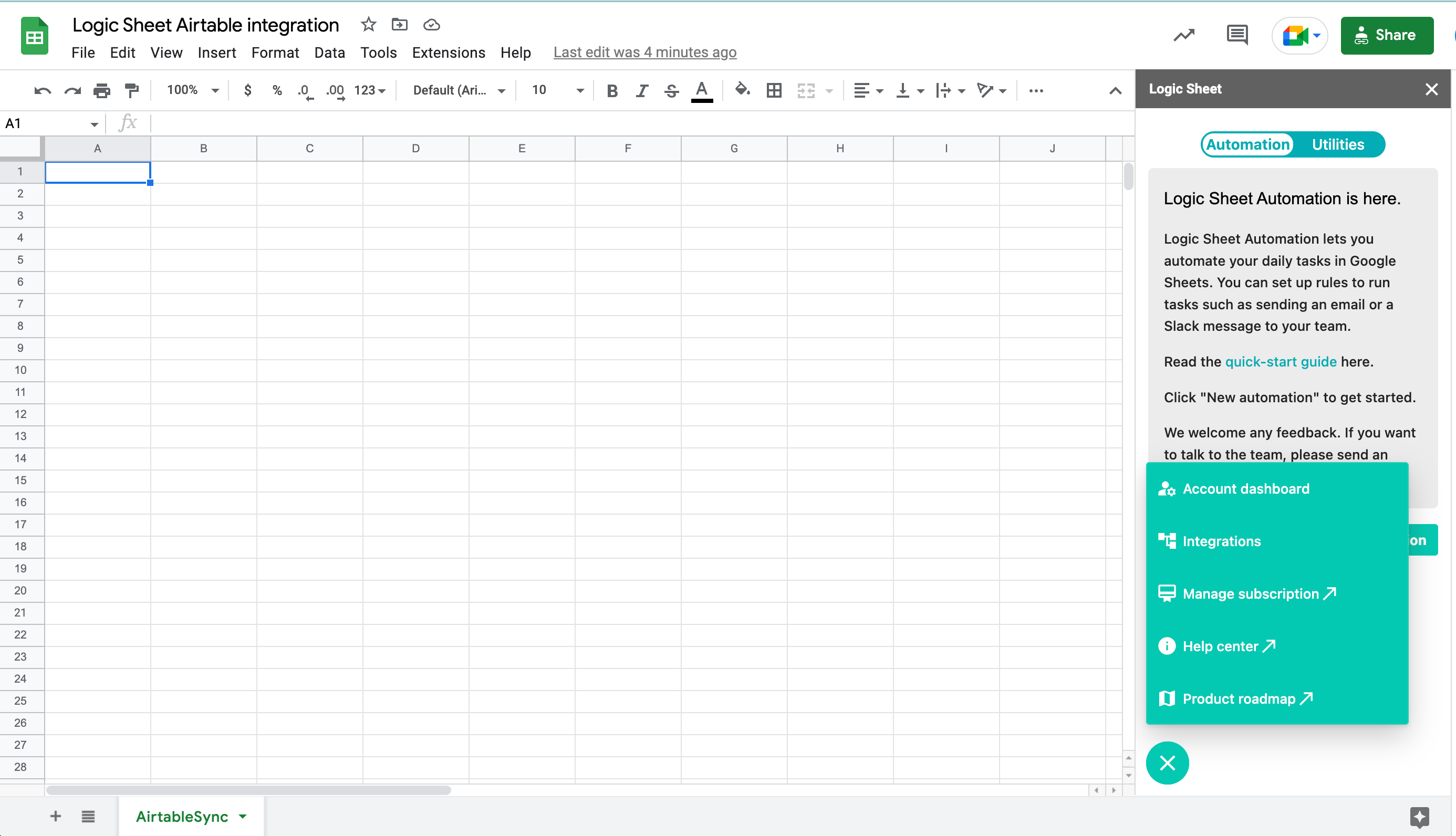 Airtable connection - Logic Sheet Help Center